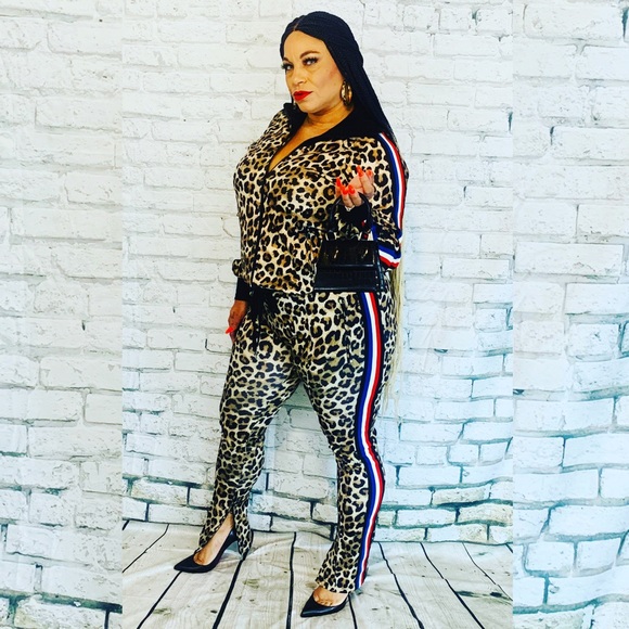 Pants & Jumpsuits | Leopard Tracksuit | Poshmark